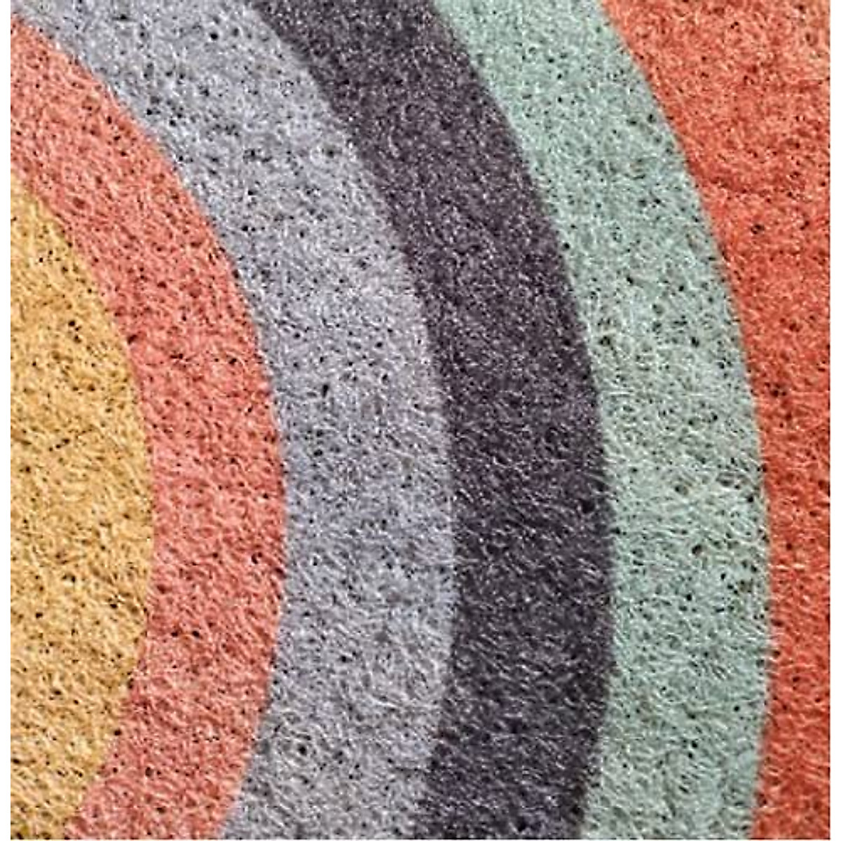 Zeeinx Welcome Door Mat Rainbow Doormat Half Round Area Rug Cute Rainbow Printing Door Mat Outdoor Non Slip Absorbent Floor Mat Entrance Doormat for Patio,Home,Classroom,17.7"x35.4"-Rainbow