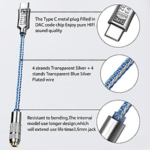 Girftu USB C to 3.5mm Adapter CX31993 Earbuds CX-PRO DAC Headphone Amp with 3.5mm Output SNR128dB PCM 32b/384kHz for Android Windows Phone Call and Line Control