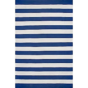 nuLOOM Sea Breeze Flatwoven Regent Stripes Area Rug, 3' x 5', Blue