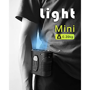 Yinken Waist Fan 10000mAh Rechargeable,Portable Fan with over 24H Working Time, 15000RPM Strong Airflow Wearable Belt Fan Personal Waist Clip Fan for Clothes Shirt Farm Work Hiking