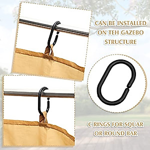 Universal Replacement Mosquito Netting for Patio Gazebo 10' x 12' Mosquito Net Camping 4 Panel Mosquito Net Gazebo Canopy Replacement Patio Mosquito Netting with Zipper for Porch, Khaki