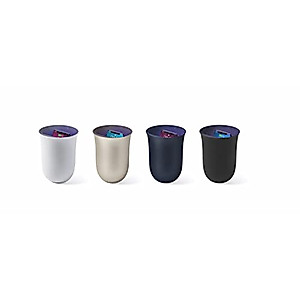 Lexon OBLIO Wireless Phone Charger with UV Light Sanitizer, QI Certified Fast Charging Station 10W and clinically Proven Cell Phone Cleaner, Compatible with iPhone & Android, Unique Design - Gold