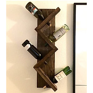 Zig Zag Wine Rack Wall Mounted