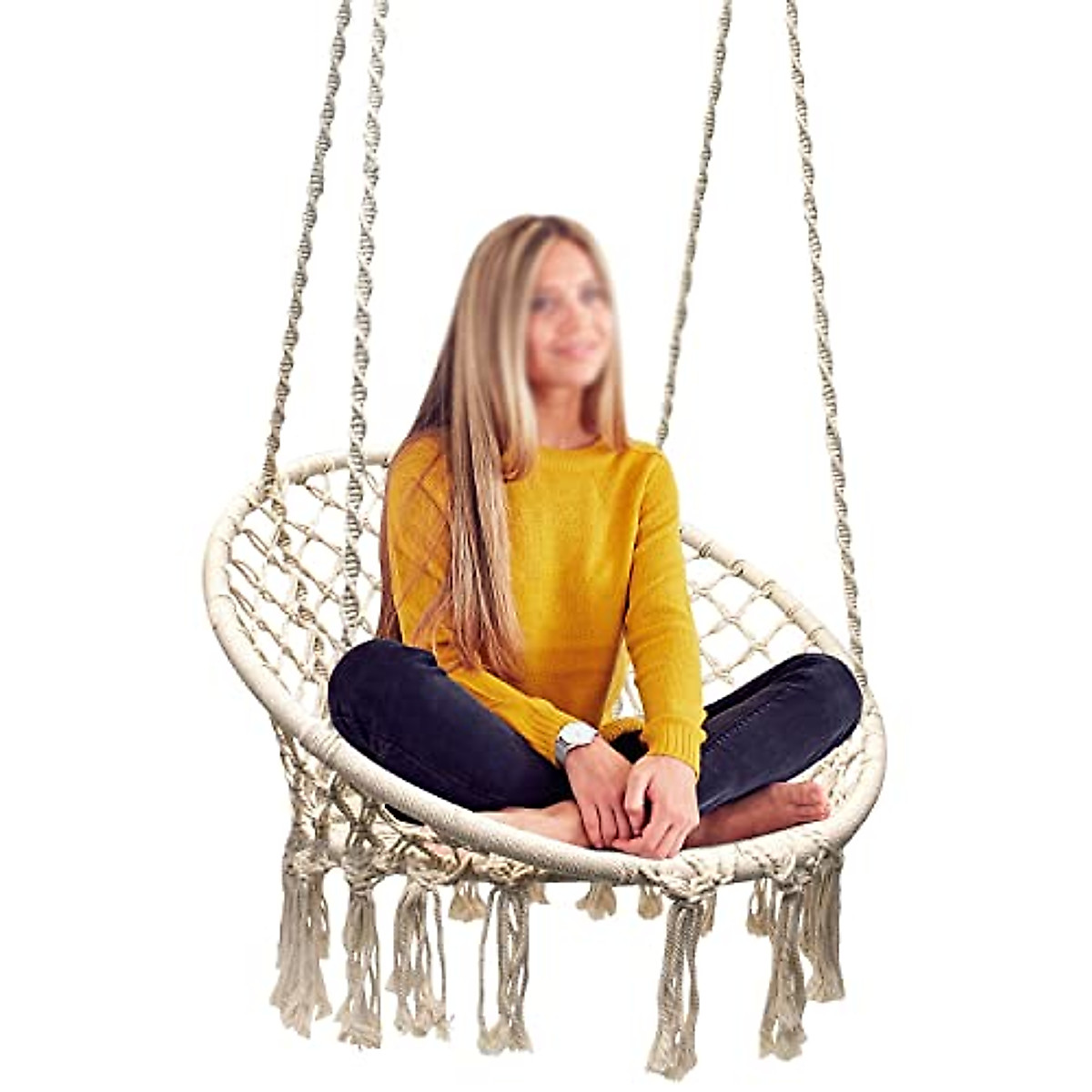 WYKDD Hammock Chair Macrame Swing