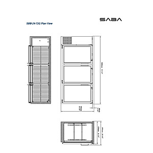 72" Commercial 3 Door Back Bar Beer Bottle Beverage Can Cooler Refrigerator, Black, with Stainless Steel Top and Glass Doors