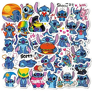 Cute Stickers Pack 50PCS, Kawaii Stickers for Kids Teens Adults Eikecy Vinyl Waterproof Anime Decals Stickers for Water Bottles Laptop Phone