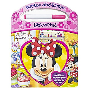 Disney Minnie Mouse - Write-and-Erase Look and Find - Wipe Clean Learning Board - PI Kids
