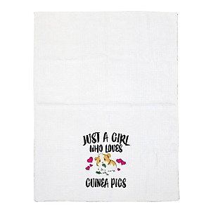 CMNIM Guinea Pig Kitchen Towels,Just a Girl Who Loves Guinea Pigs Accessories,Pet Dish Towels,Farmhouse Decor, Housewarming Gift (Guinea Pig Kitchen Towels)
