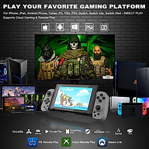 arVin Mobile Gaming Controller for iPhone, Android with Phone CASE Support, Wireless Gamepad for iPhone/iPad/Samsung/Tablet/Switch/PS4/PC - Play Xbox Cloud Gaming/PS Remote Play/Steam Link/GeForce Now