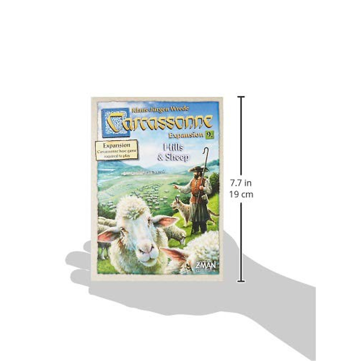 Carcassonne Hills & Sheep Board Game EXPANSION - Manage Flocks, Cultivate Vineyards, and Craft Hills! Strategy Game for Kids and Adults, Ages 7+, 2-6 Players, 45 Minute Playtime, Made by Z-Man Games