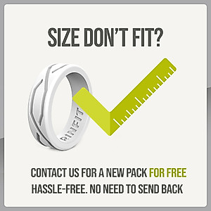 Rinfit Silicone Rings for Men - Mens Silicone Wedding Band - Infinity Silicone Ring Men - Rubber Wedding Rings - Patented Design - SetD, Size 10