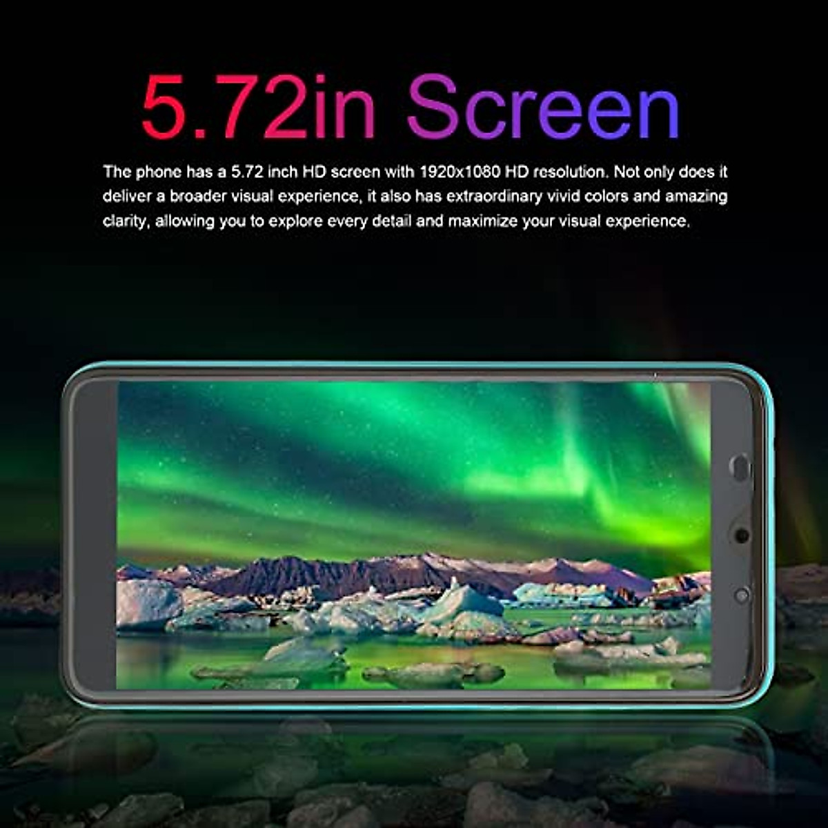 Rino 3 Pro 5.72in Smartphone 4GB RAM32GB ROM for 11, Front 2MP Rear 5MP Cell Phone Support 2.4G 5G Dual WiFi 4800mAh Battery 100‑240V (Green)