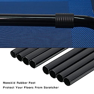 Fuzzywoozy Elevated Dog Bed, Outdoor Raised Dog Cots Beds with No-Slip Feet, Pets up to 50/70/150lbs (X-Large, Blue)