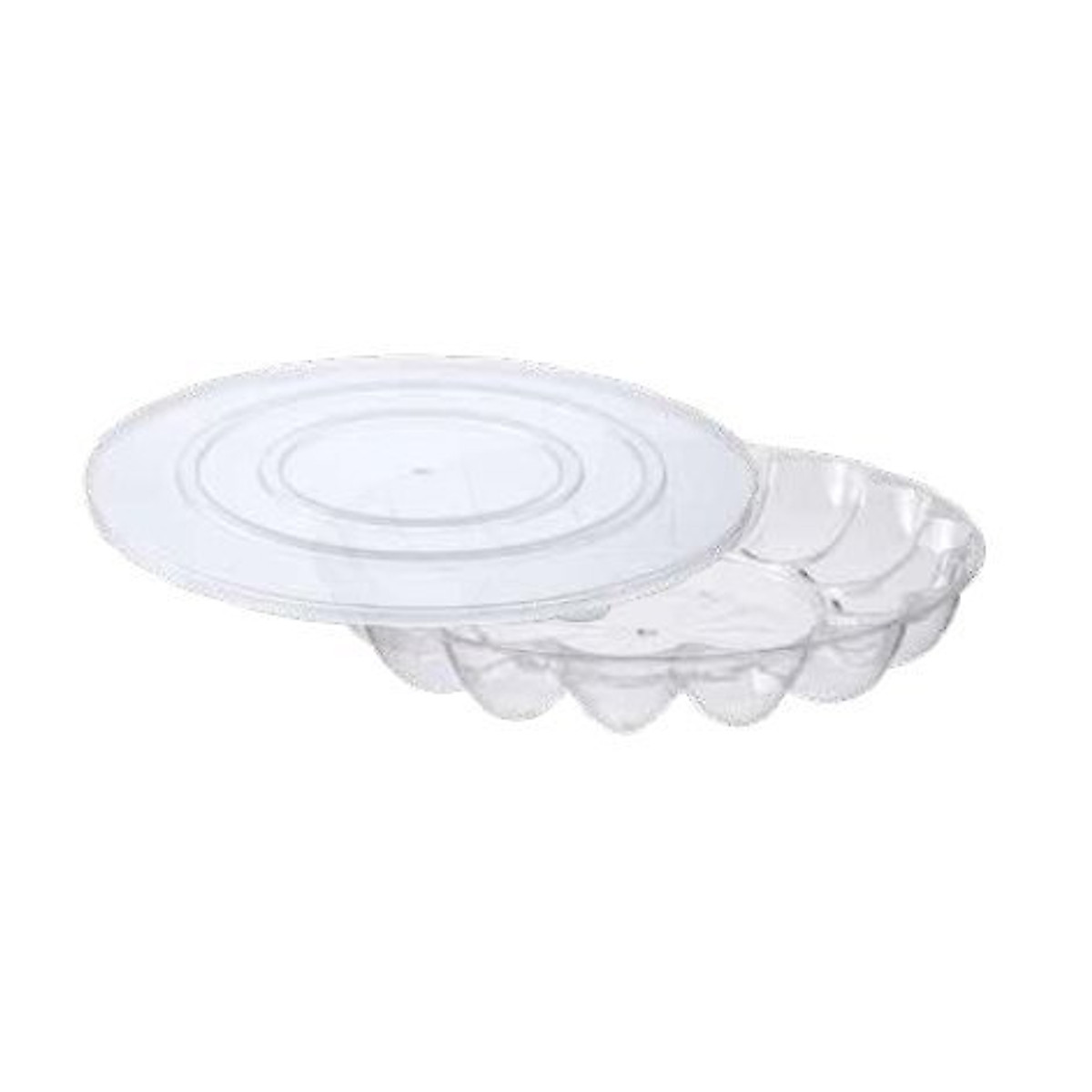Hanna K. Signature Collection Plastic Deviled Egg Tray with Lid - 15 Egg Slots | Clear | 1 Pc