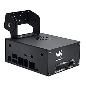 waveshare Metal Case (C) Enclosure with Fan for Jetson Nano Developer Kit and B01 Version with Camera Holder,Reset,Power Buttons Compatible IMX219 Series Camera,Wireless-AC8265