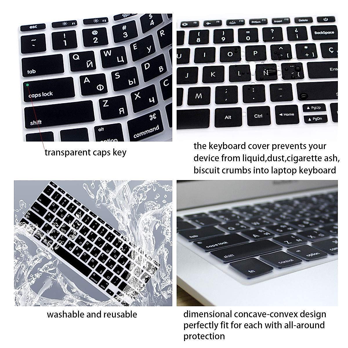 WYGCH Ultra Thin Silicone Full Size Wireless Numeric Keyboard Cover Skin for Mac 2017 Magic Keyboard with Numeric Keypad MQ052LL/A A1843 US Layout,Ombre Purple