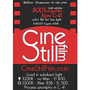 CineStill 800Tungsten High Speed Color Film, 120mm Format (ISO 800)