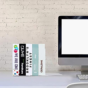 Yestbuy 4 Packs Acrylic Book End,Bookends for Shelves,Heavy Duty Book End,Clear Book Holder Desktop Organizer for Heavy Books/Movies/CDs Perfect Book Shelf Holder ( 4 pcs/2 Pairs )