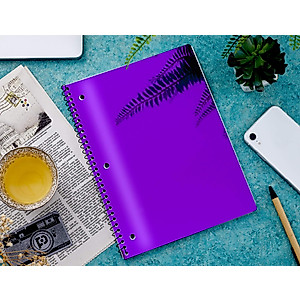 It's Academic College-Ruled Spiral Notebook, 1-Subject, 80 Sheet, Metallic Purple and Teal, 4 Pack