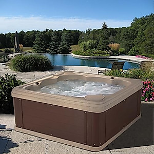 AquaLife Inland™ 5-6 Person 24-Jet Lounger Hot Tub with LED Lighting, Digital Control, Insulated Cover