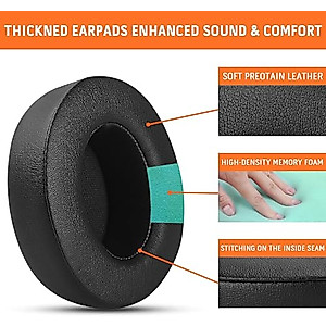 GVOEARS Replacement Ear Pads for Beats Studio 3, Cushions for Beats Studio 3 Replacement Ear Pads for Beats Studio 2&3 Wired & Wireless Not Fit Beats Solo On-Ear Headphone with Thicker Memory Foam