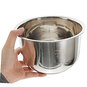 TIDTALEO Rice Cooker Liner Stainless Rice Cooker Stainless Cookware Instant Rice Cooker Inner Tank Non- Stick Rice Cooker Pot Cooker Liner Container Cooker Inner Pot Cooking Pot Inner Pan 2L