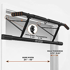 CEAYUN Pull up Bar for Doorway, Portable Pullup Chin up Bar Home, No Screws Multifunctional Dip bar Fitness, Door Exercise Equipment Body Gym System Trainer