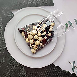 350 PCS 4x6 Inch Clear Treat Bags,Cellophane Treat Bags With 400PCS Twist Ties,Plastic Bags for Bakery, Cookies, Candies,Dessert