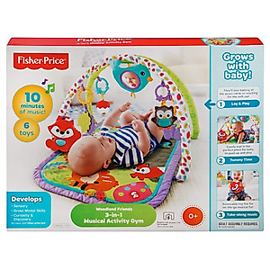 Fisher-Price 3-in-1 Musical Activity Gym, Woodland
