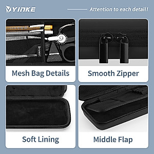 Yinke Stethoscope Case for Littmann Classic III/MDF/ADC Nursing School Essentials for Students, Stethoscope Accessories with Compartment Better Storage for Reflex Hammers, Scissors, Penlights, Black