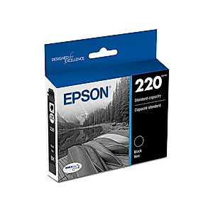 Epson T220120 DURABrite Ultra Black Standard Capacity -Cartridge -Ink (WF-2760, WF-2750, WF-2660, WF-2650, WF-2630, XP-424, XP-420, XP-320)