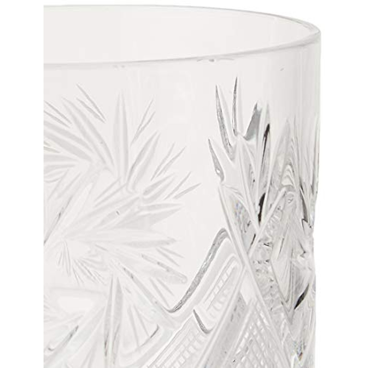 GIFTS PLAZA Set of 6, 11-Oz Hand Made Vintage Russian Crystal Whiskey DOF Rocks Glasses