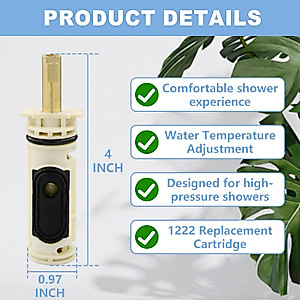 1222 Replacement Cartridge Compatible with Moen One-Handle Posi Temp Faucets & Moen Tub Shower