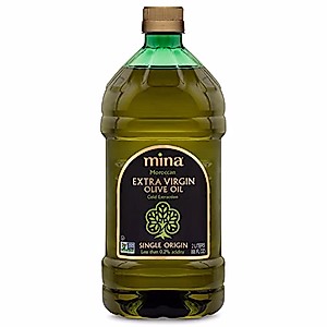 Mina Extra Virgin Olive Oil, New Harvest, Polyphenol Rich Moroccan Olive Oil, Cold Extraction, Single Origin Olive Oil, Less Than 0.2% Acidity, 68 Fl Oz, 2 L