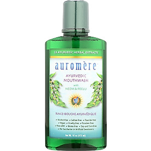 Auromere Ayurvedic Mouthwash, Fluoride Free, Alcohol Free, 16 Fluid Ounce (Pack of 3)