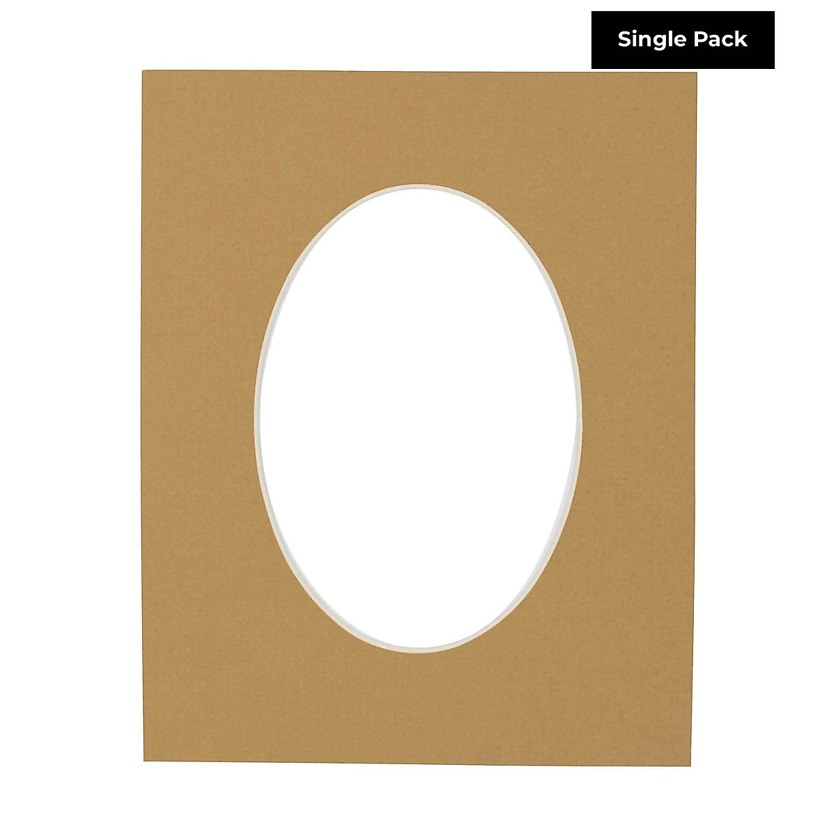 CountryArtHouse Rattan Beige Acid Free 22x30 Oval Picture Frame Mat with White Core Bevel Cut for 17x27 Pictures - Fits 22x30 Frame - Pack of 1 Matboard Show Kit with Acid Free Backing & Clear Bag