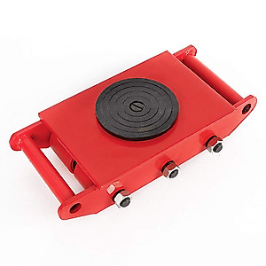 Machinery Mover, Industrial Dollies 8T 17600lb Machinery Skate Dolly Roller Heavy Duty Mover with 6 Rollers