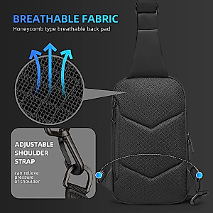 Crossbody Sling Bag Small Backpack for Women Men Lightweight One Strap Backpack Travel Hiking Chest Bag Daypack