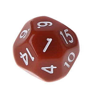 Lanema 10 Pcs D16 Polyhedral Dice for Dungeons and Dragons 16 Sided Dice Set