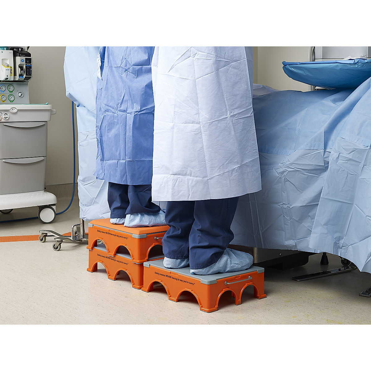 Sandel 1170 Ergo-Step Stool, Stackable, Orange