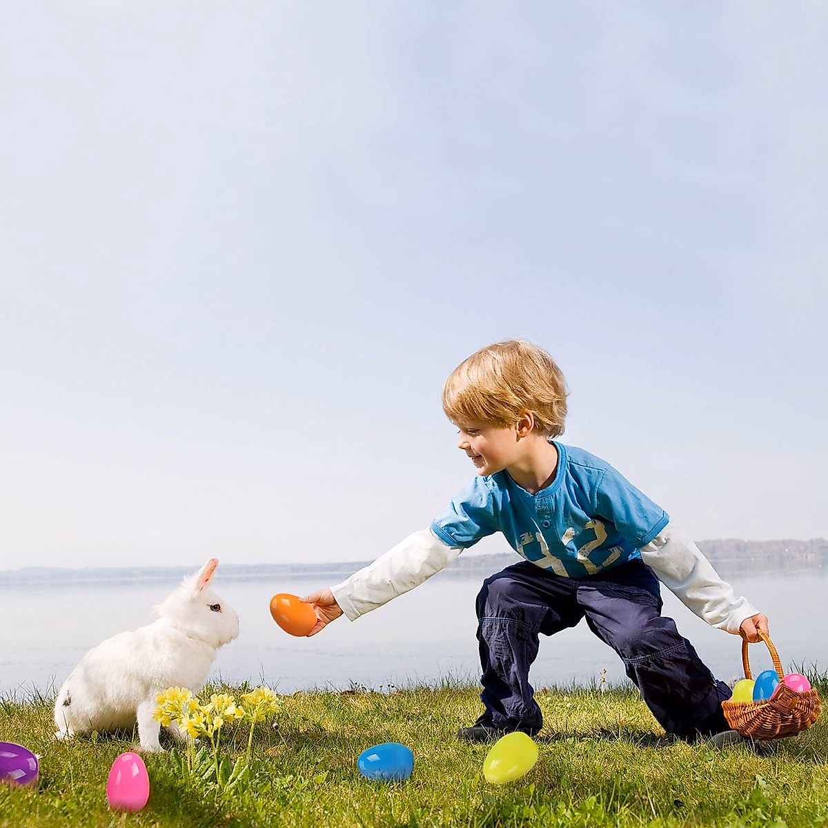 CUTE STONE 24 Pack Filled Easter Eggs with Dinosaurs and Animals, Easter Basket Stuffers Easter Party Favors for Kids