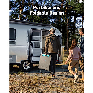 Anker 531 Solar Panel, 200W Foldable Portable Solar Charger, IP67 Waterproof, 23% Higher Energy Conversion Efficiency, Smart Sunlight Alignment, for Camping, RV (Only for 767 Powerhouse) (Renewed)