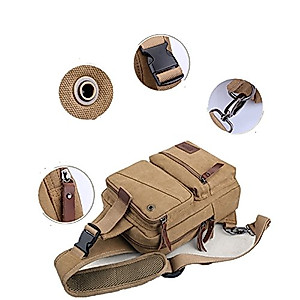XINCADA Mens Sling Bag Chest Shoulder Bags Canvas Crossbody Backpack Messenger Bag Small Travel Bags