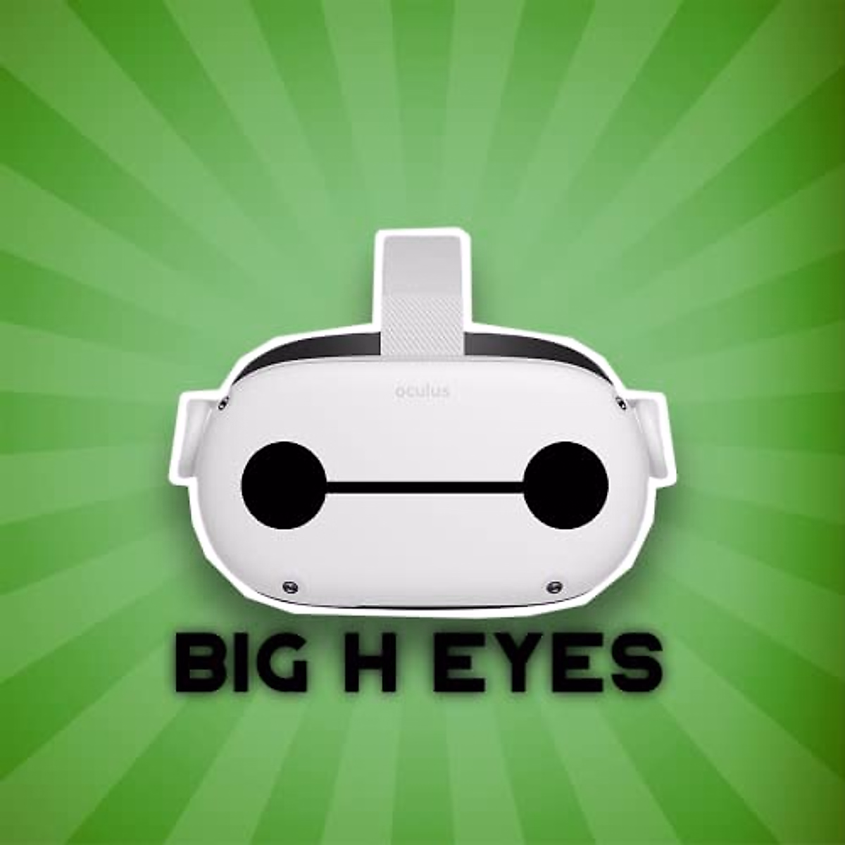 Animated Movie Old School Inspired Eyes - Oculus Quest 2 - Decals - Black