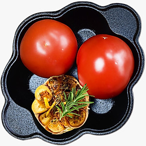 BOLVOUD Pre-Seasoned Cast Iron Dutch Oven Pot – Perfect Garlic Roaster and Potato Baker for Kitchen Oven or Outdoor BBQ Grill – A Must-Have Cast-Iron Ramekin Pot with Lid