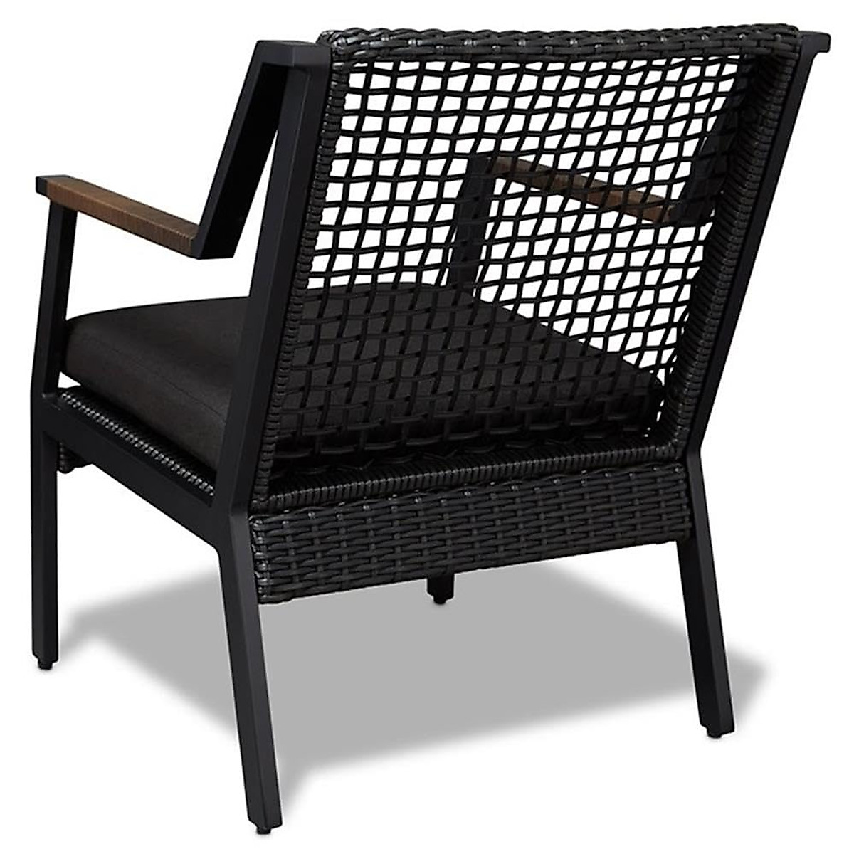 Real Flame Calvin Outdoor Chair Set of 2 - Powdered Aluminum Frame with Resin Wicker Weave