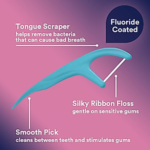 DenTek Comfort Clean Silk Floss Picks, Fresh Mint, 90 Count