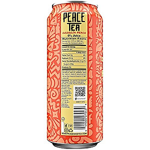 Peace Tea Georgia Peach Sweet Tea Drinks, 23 fl oz, 12 Pack