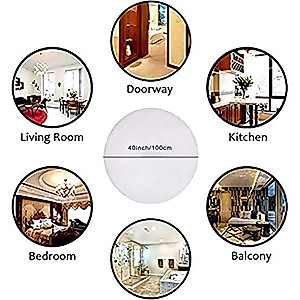 YEAHSPACE Gamer Circle Rug Round 40 inch Circle Gaming Rug for Game Room Playroom Theme-Video Game Gaming Player Black