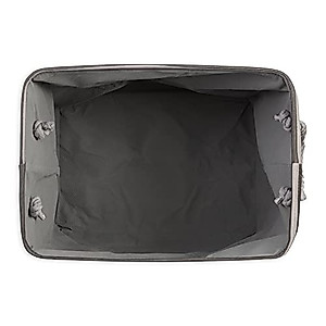 Bone Dry Pet Storage Collection Striped Paw Patch Bin, Large Rectangle, Gray